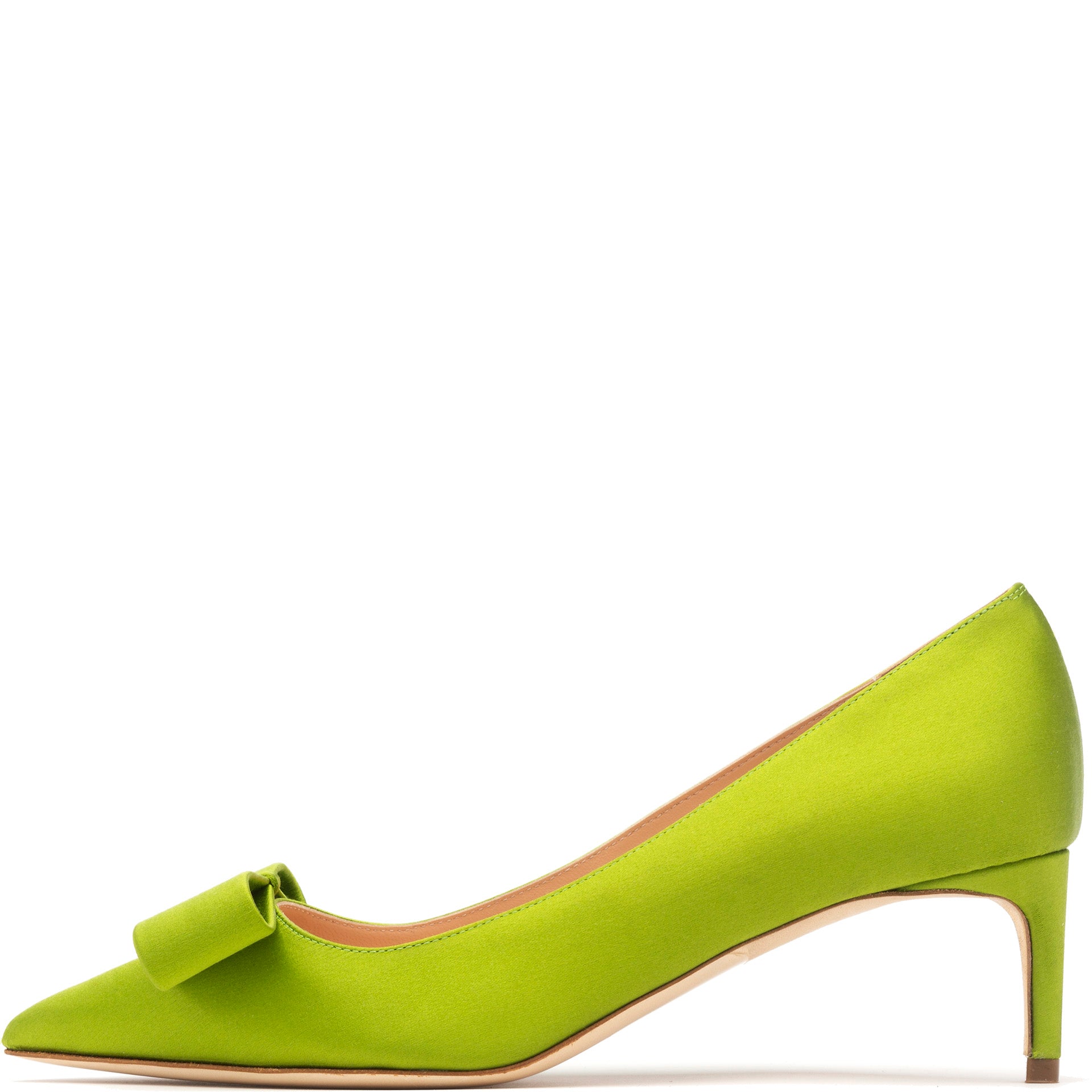 Rupert Sanderson | Paragon in Olive Satin | Blue & Green