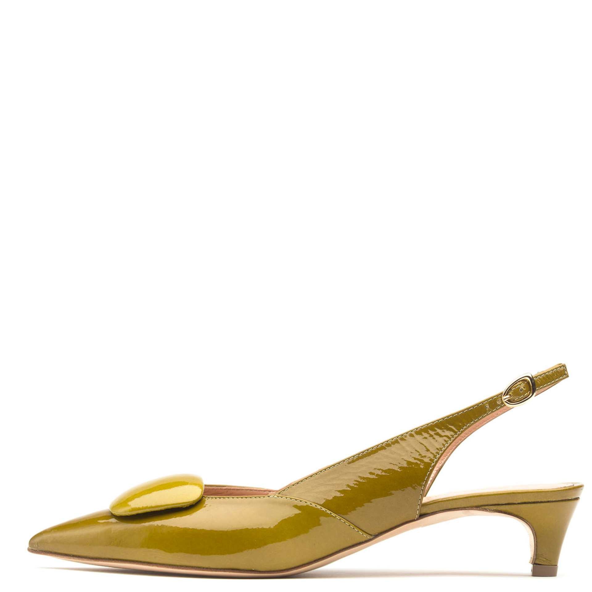 Rupert Sanderson | Misty in Pistachio Covered Naplak | Blue & Green