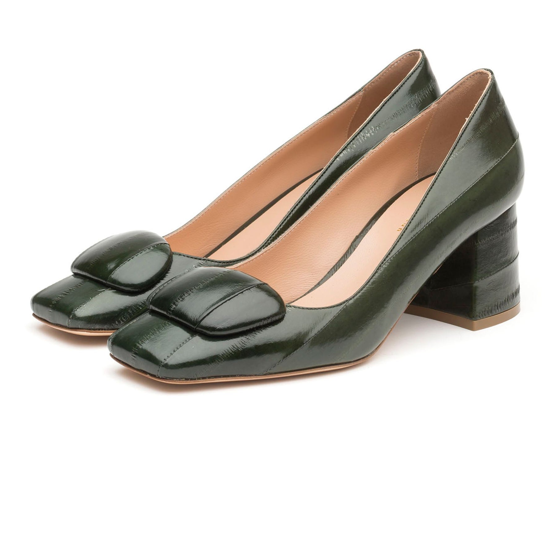 Rupert Sanderson | Naxos in Hunter Green Eel | Blue & Green