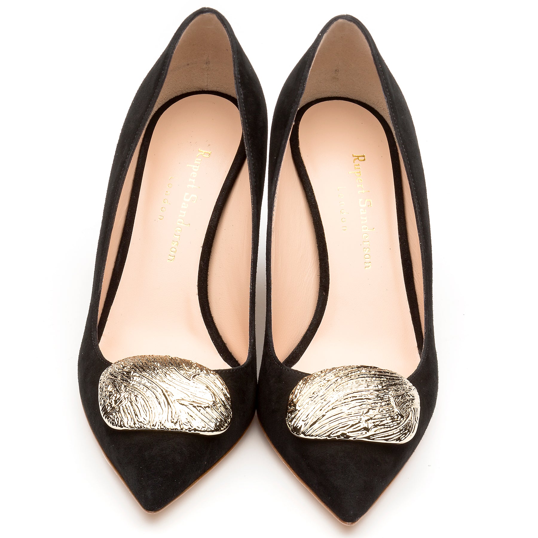 Rupert Sanderson | Nada Ripple Cromato in Black Suede | Black